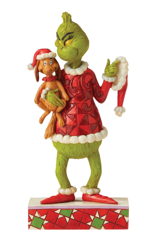 Jim Shore - Grinch Holding Max Under Arm – Collectables, Jim Shore