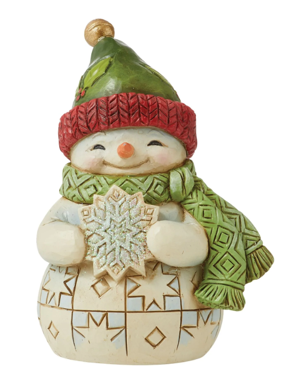Jim Shore - Mini Snowman and Snowflake – Collectables, Jim Shore
