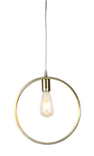 Brass circle pendant – lighting